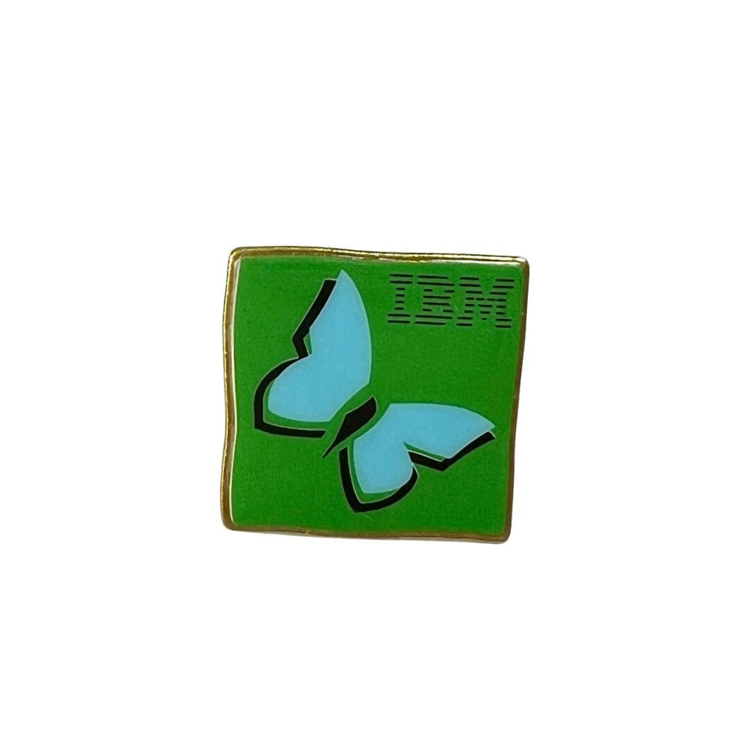 Vintage IBM Butterfly Pin Vintage Computer Aesthetic Gift for Computer ...