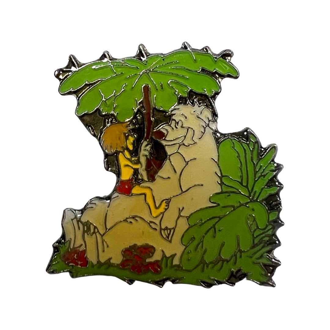 Vintage JUNGLE Book Pin, MOWGLI and BALOO. Classic Movie Badge Lapel ...