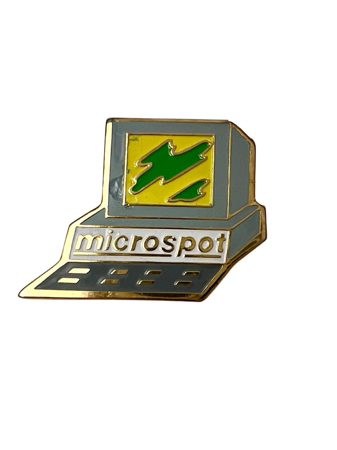 Vintage Microspot Computer Lapel Pin, Retro Tech Hat Pin - Etsy