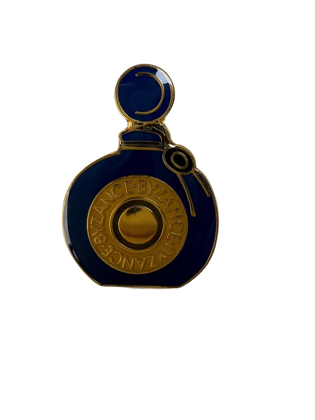 Vintage Perfume Bottle Lapel Pin BYZANCE Miniature Perfume Pinback ...