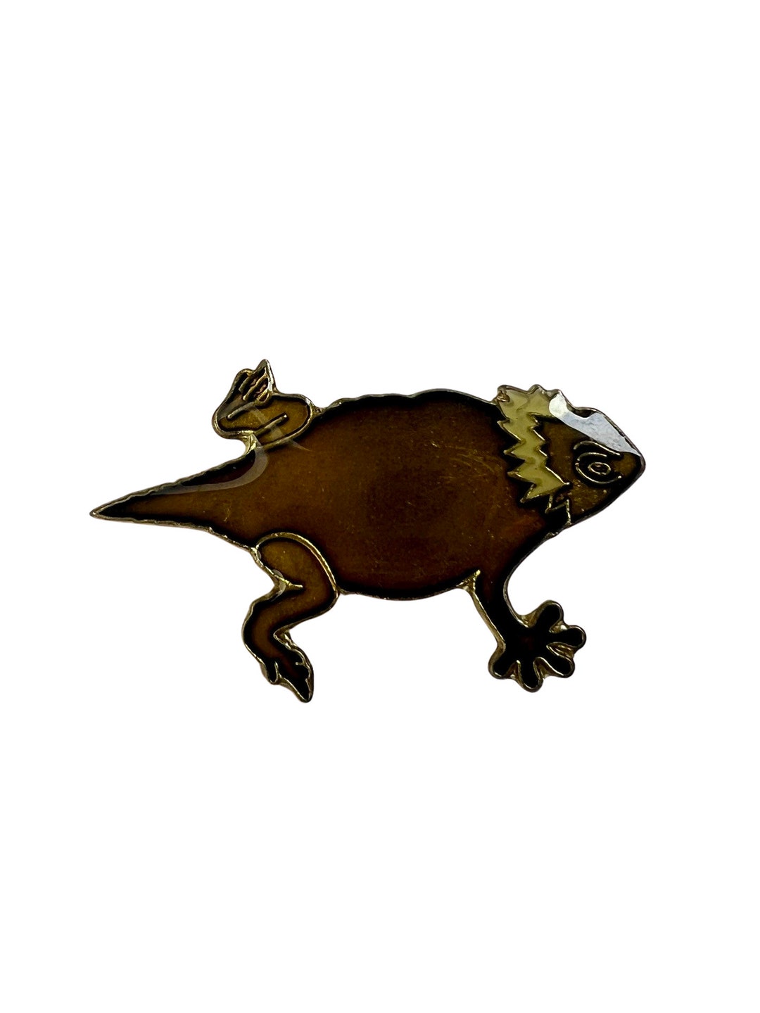 Vintage Lizard Enamel Pin Gift for Someone Who Likes Lizards Reptiles ...