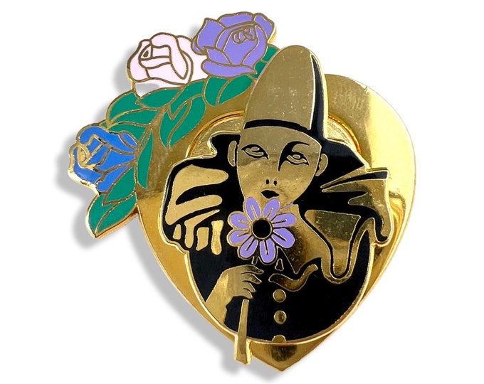 Vintage PIERROT Two Part Brooch Pin Clowncore Jewelry Gift for Pierrot ...