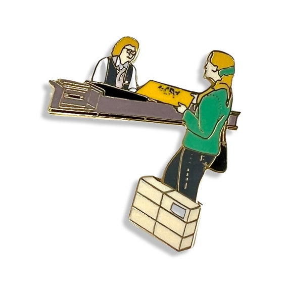 Vintage POSTAL WORKER Pin, KEY Worker Badge. Post Wom… - Gem