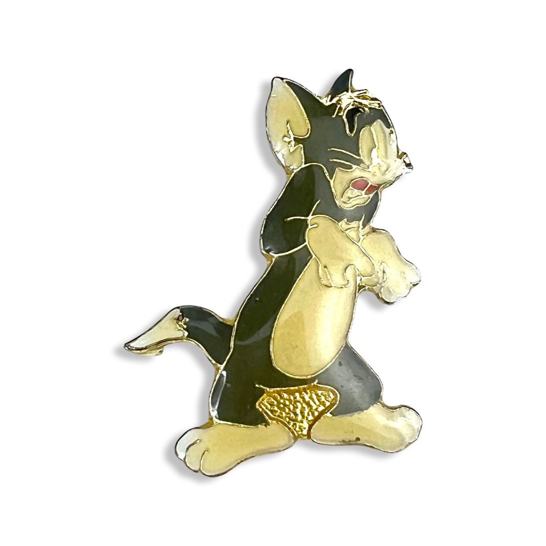 Vintage Tom and Jerry Pin, the the Cartoon Cat Badge, Classic Cartoon ...