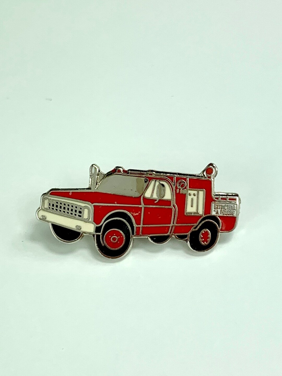Vintage Red Fire Truck Pin - Etsy