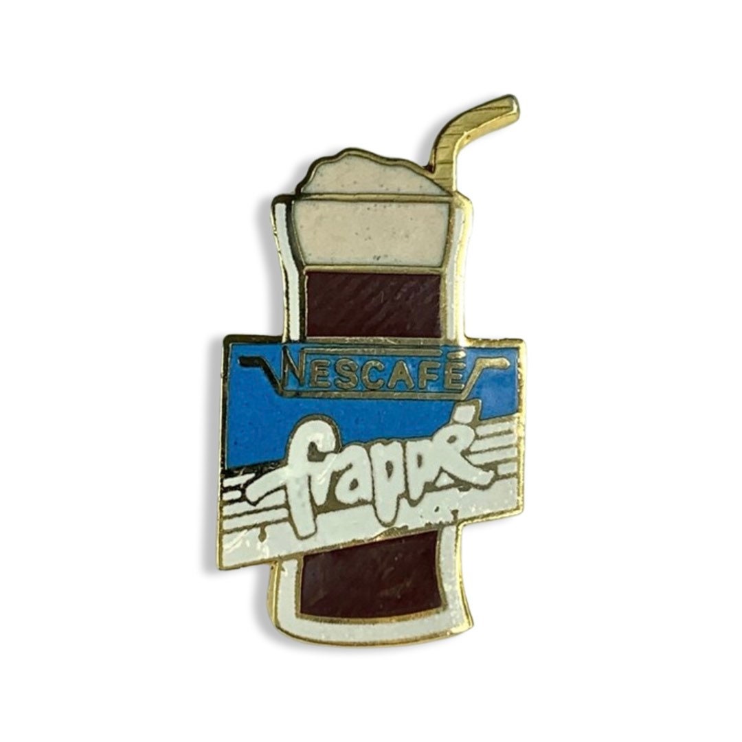 Vintage NESCAFE Frappe Pin Minature Food Tie Pin, Small Gift for Coffee ...