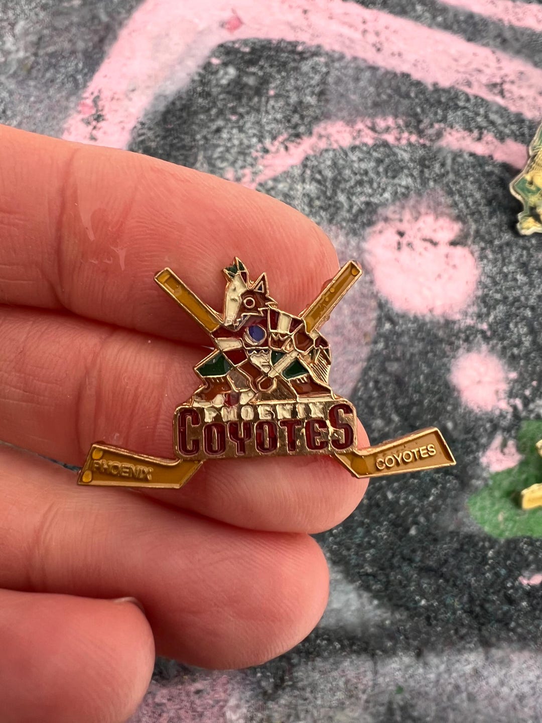 NHL Phoenix Coyotes Lapel Pin - Vintage Collectible Ice Hockey Gift - Etsy