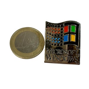 Microsoft Windows Lapel Pin, Vintage Computer Logo Badge, Lapel Pin ...