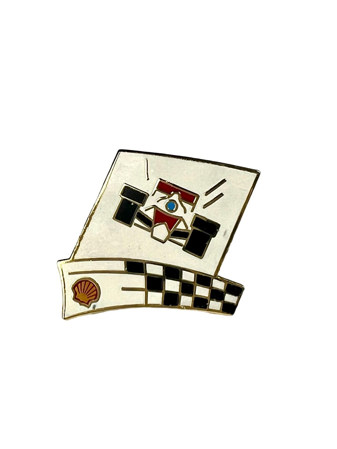 Vintage Shell Oil Racing Car Ferrari Pin Gift for Vintage Car Collector ...