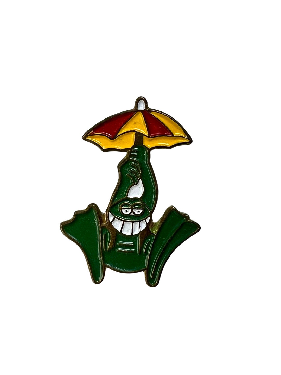 Vintage Frog Enamel Pin: Funny Frog Badge - Etsy