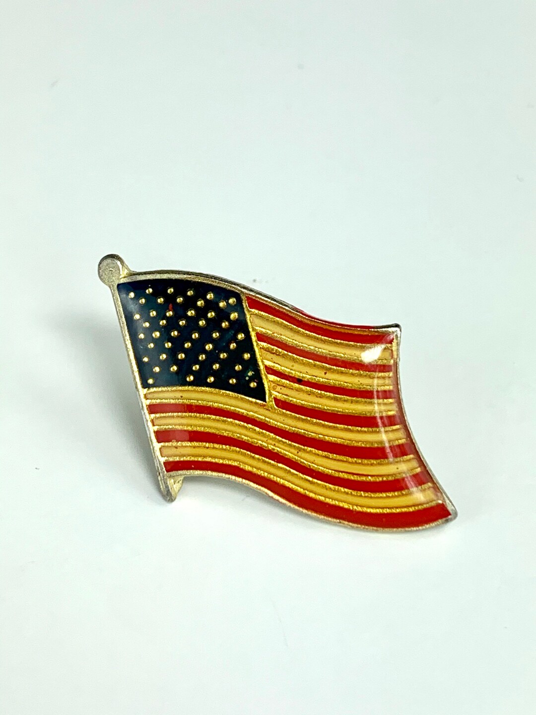 Vintage American Flag Pin - Etsy