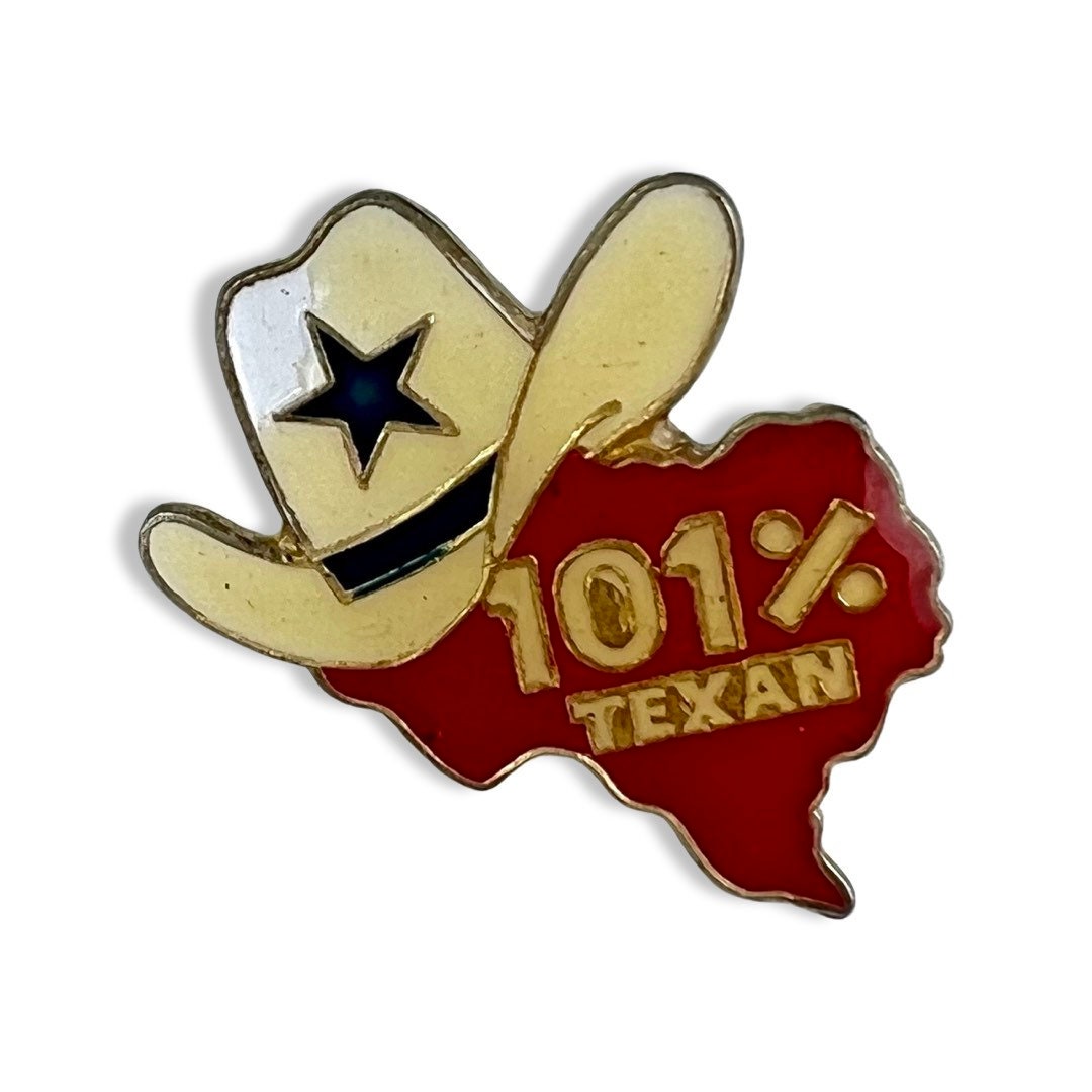 Vintage 101% TEXAN Pin USA American State Pin Funny Texas Pin Stocking ...
