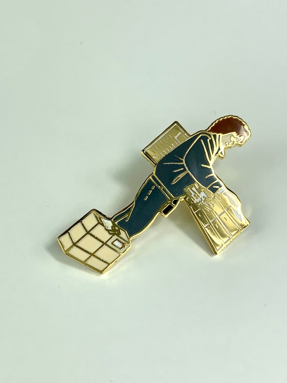 vintage postal worker pin - Gem