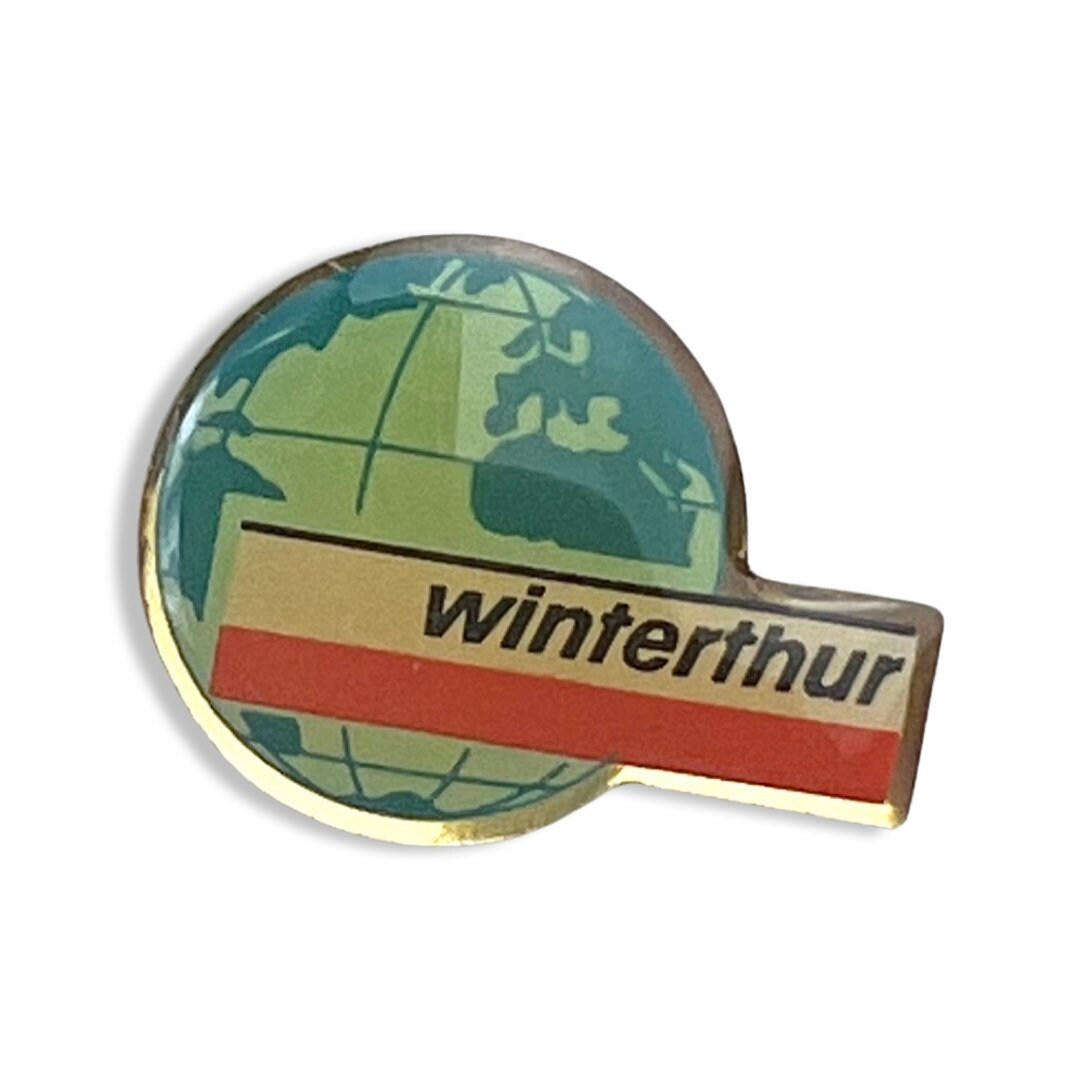 Vintage Winterthur Switzerland Pin Swiss Holiday Pin Souvenir Enamel ...