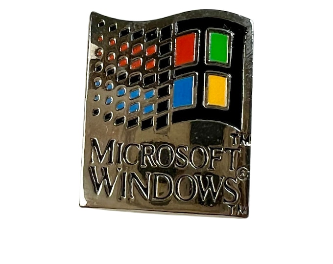 Microsoft Windows Lapel Pin, Vintage Computer Logo Badge, Lapel Pin ...