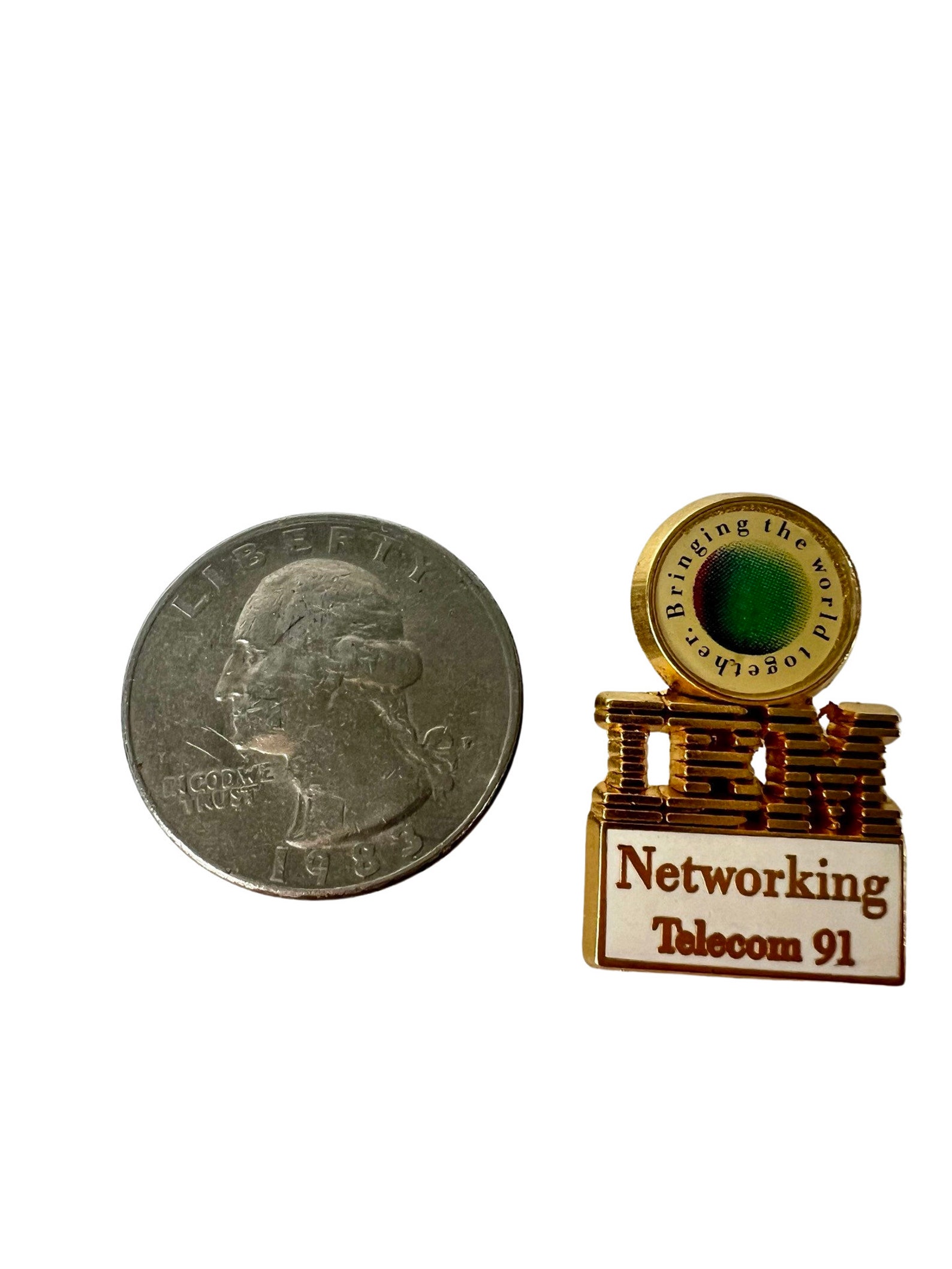 Vintage IBM Networking Telecom 1991 Pin, Gift for Computer Programmer ...