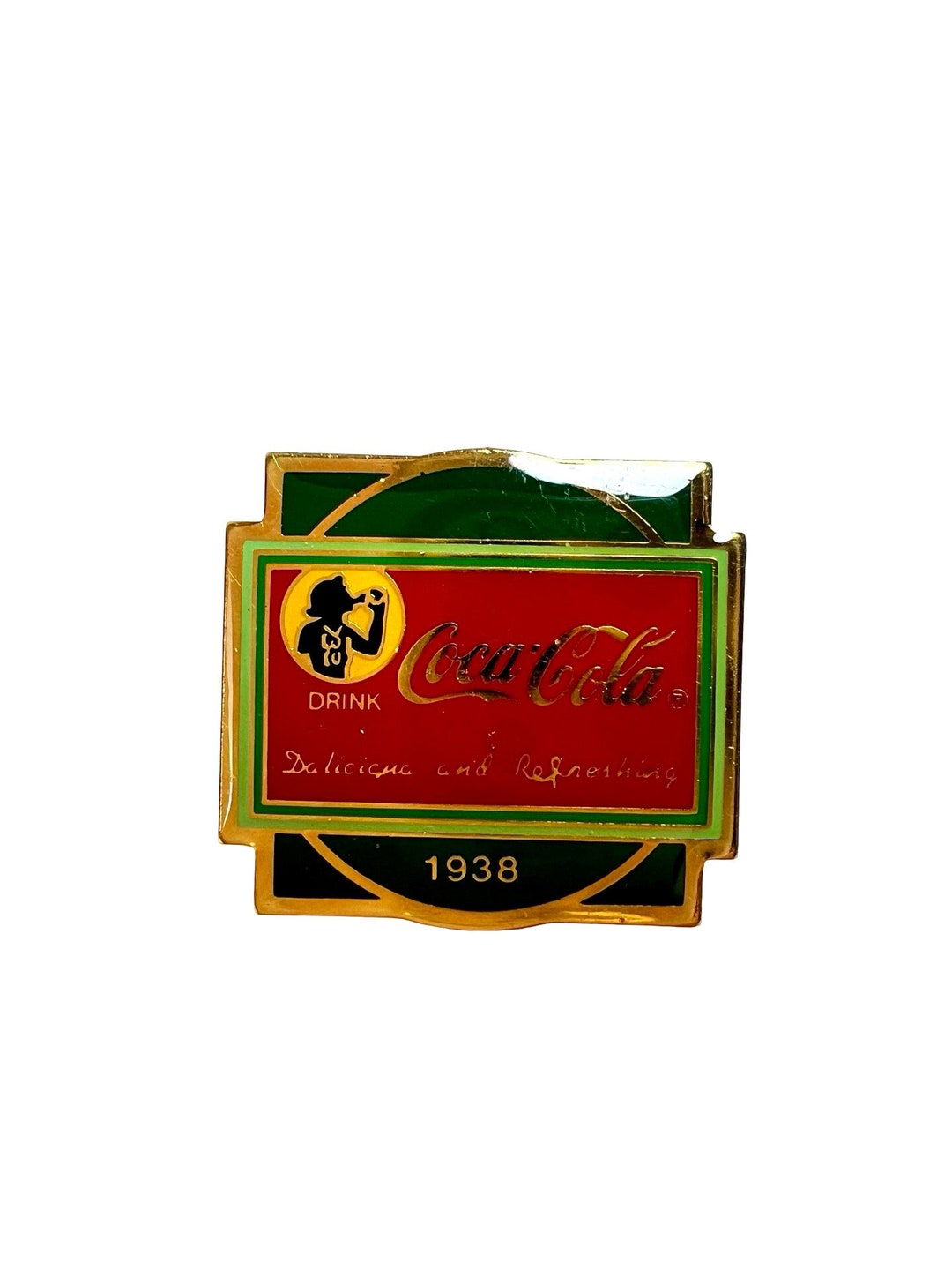 Vintage 1938 Coca Cola Lapel Pin: Coke Memorabilia - Etsy