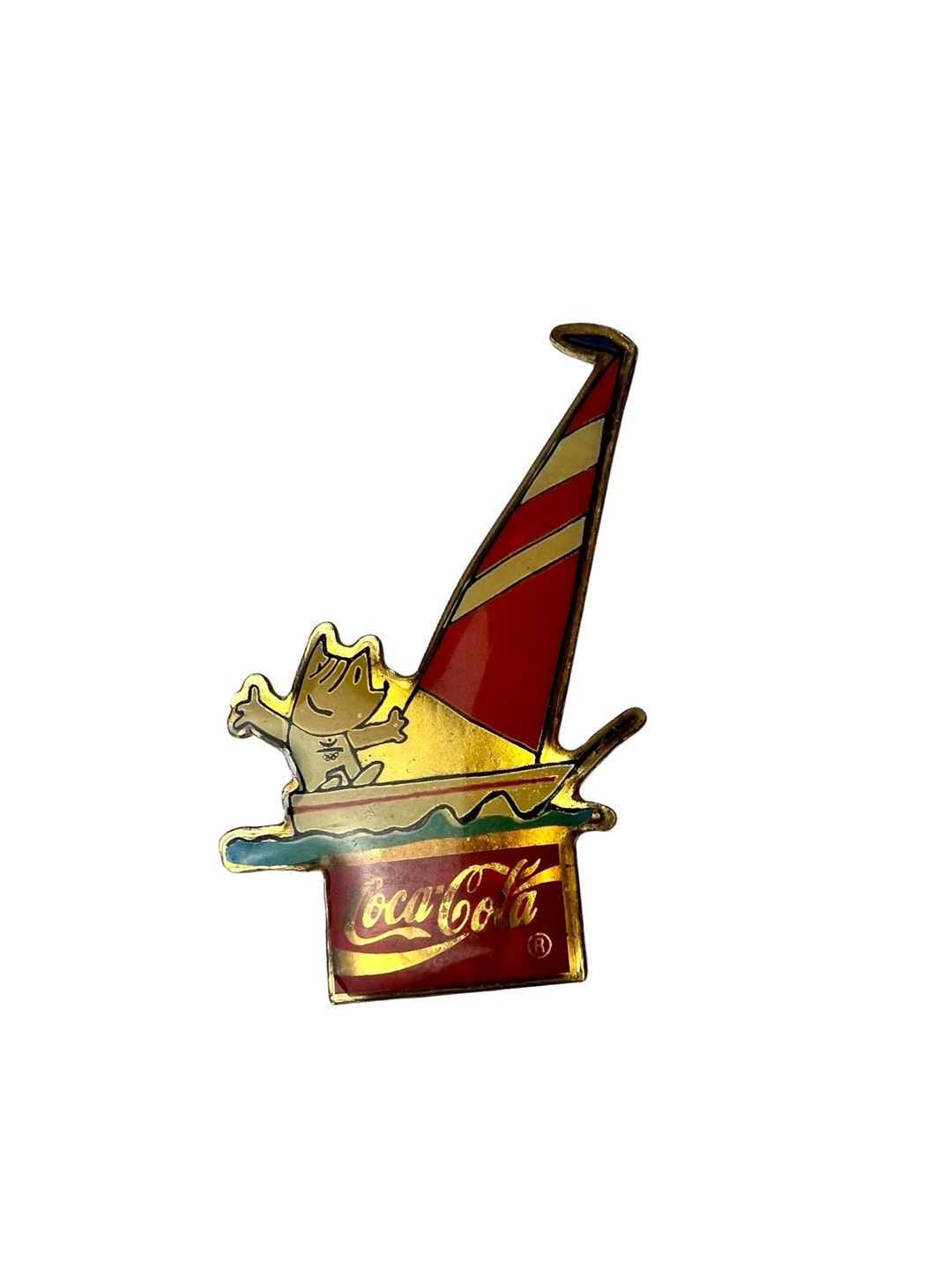 Vintage RARE Coca Cola Pin Barcelona Olympics Cobi 1992, Gift Coke ...