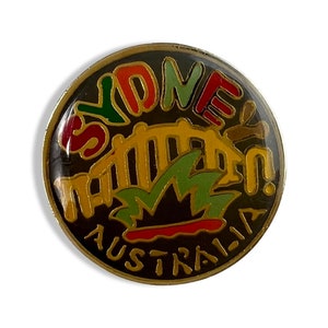 Vintage Sydney Australia Pin - Holiday in Oz Badge Lapel Pin ...