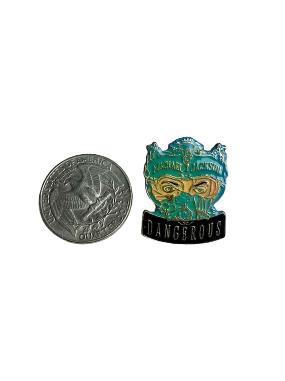 Vintage MICHAEL JACKSON Dangerous Pin, '92 Promo Eye… - Gem