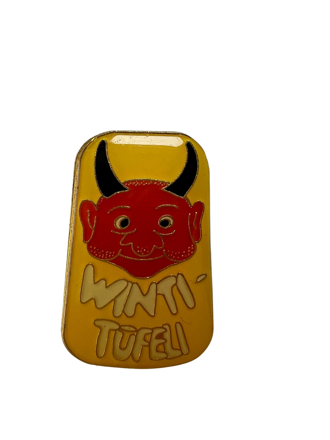 Vintage Winti Tufeli Enamel Pin Badge, Gift for Devil Collector ...