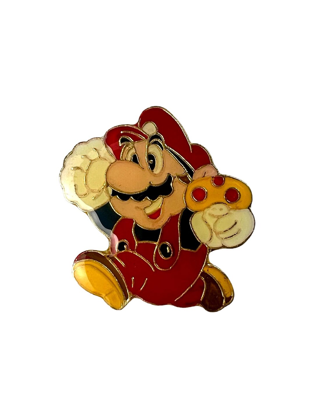 Retro Video Game Enamel Lapel Pin Vintage Super Mario RED Overalls ...