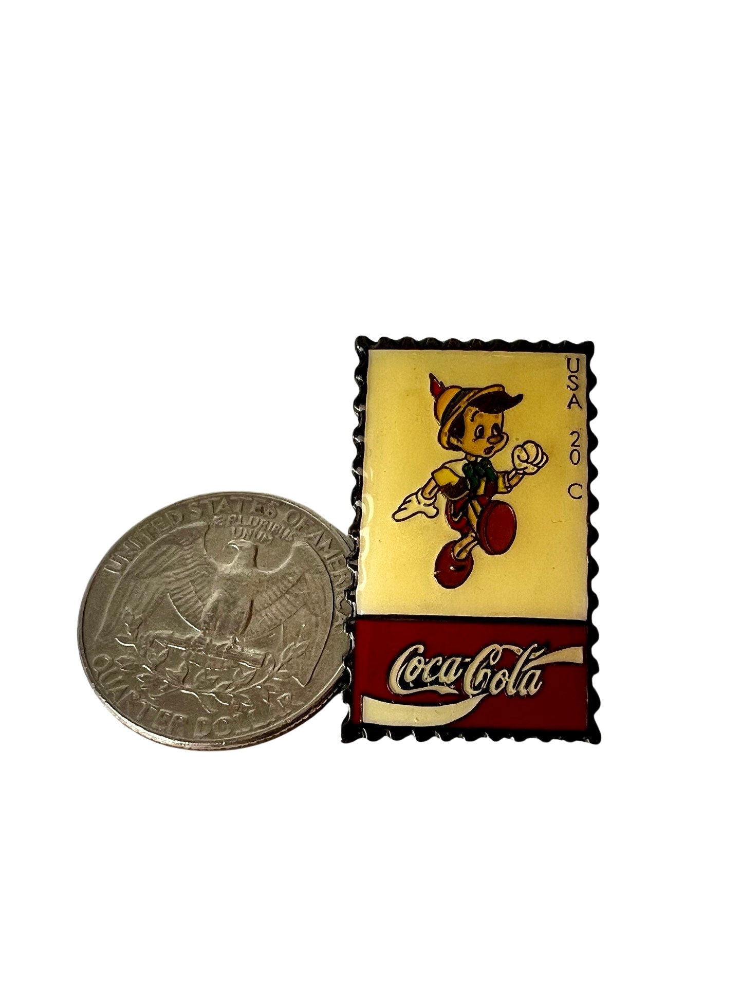 Vintage Coca Cola Pinocchio Stamp Pin: Collectable Coke Badge - Etsy