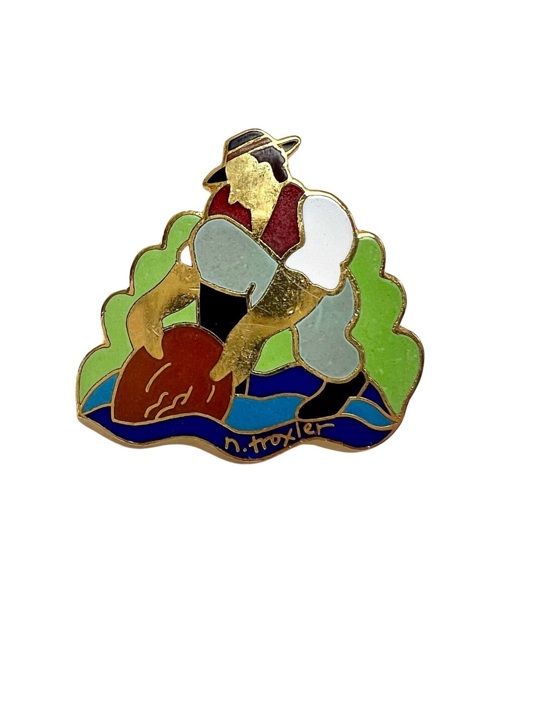 Vintage Panning for Gold in Switzerland Lapel Pin ,gold Mining Badge ...
