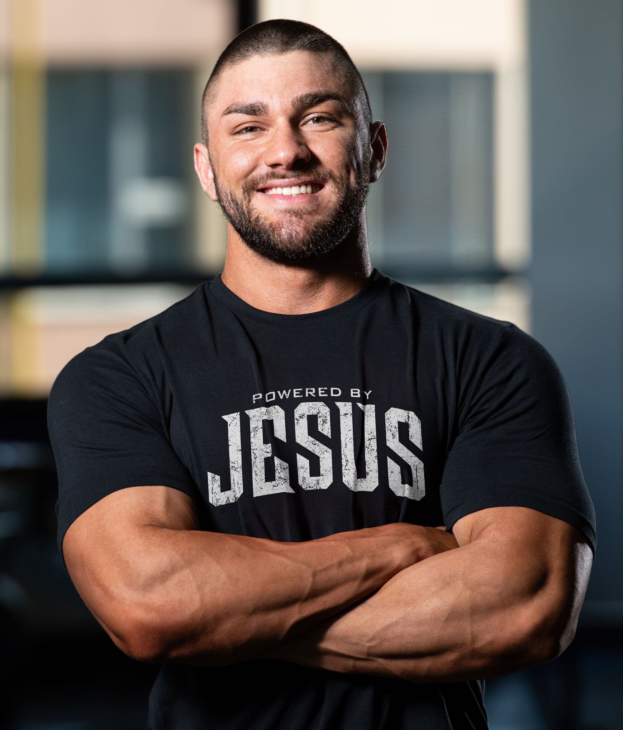 Powered by Jesus Faith Religious T-shirts for Men and Women T Shirt ...