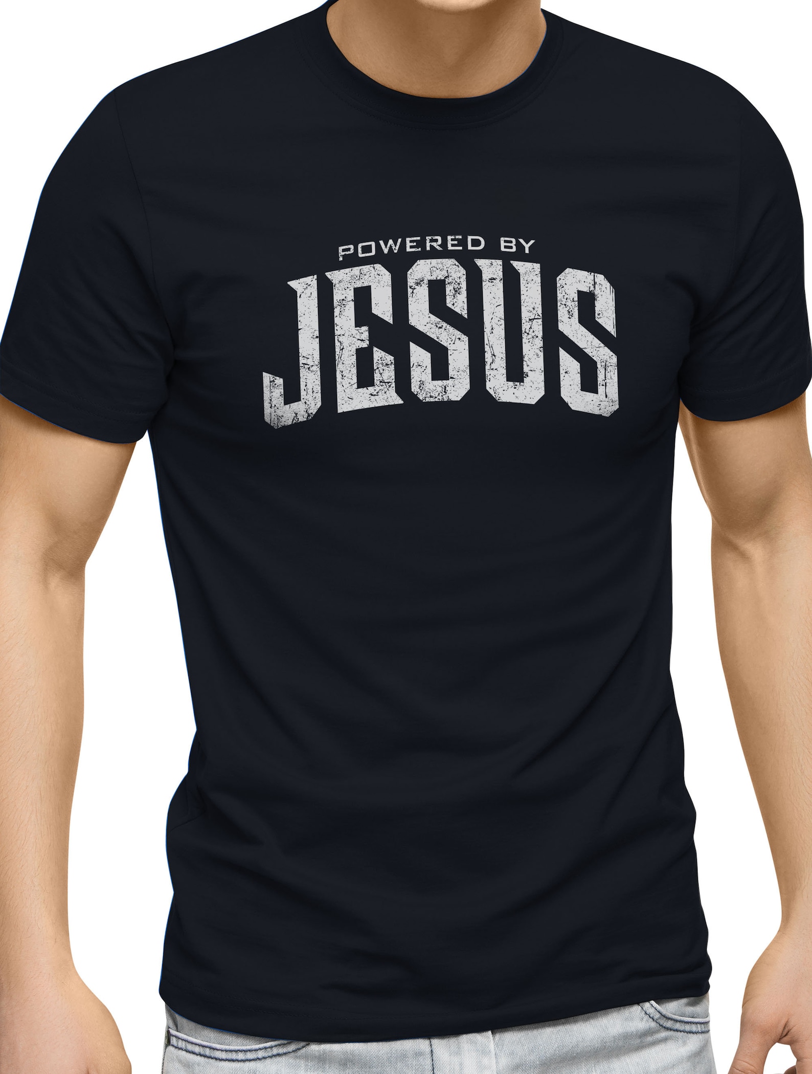 Powered By Jesus Faith Religious T Shirts For Men And Women T Etsy