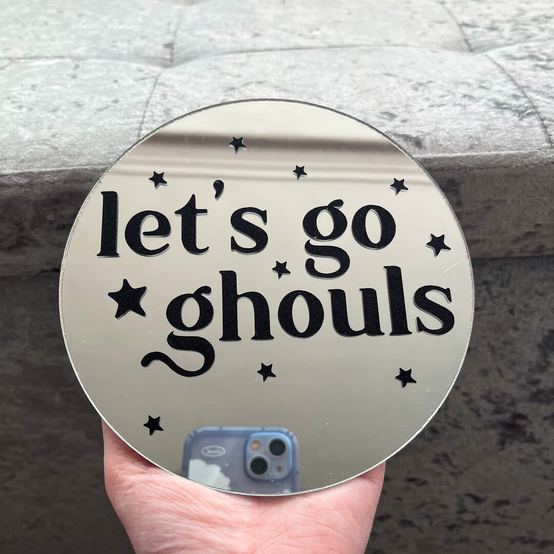 Let's Go Ghouls Mini Mirror / Small Glass Gothic Mirror, Witchcore ...
