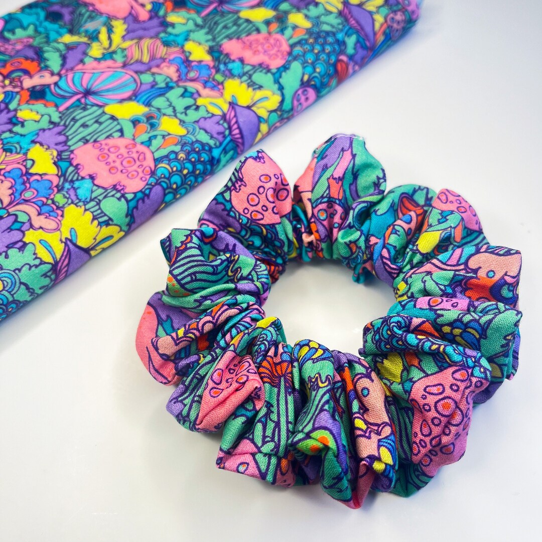 Mushroom Scrunchie / Cottagecore Grunge Hair Accessories, Fun Hair Care ...