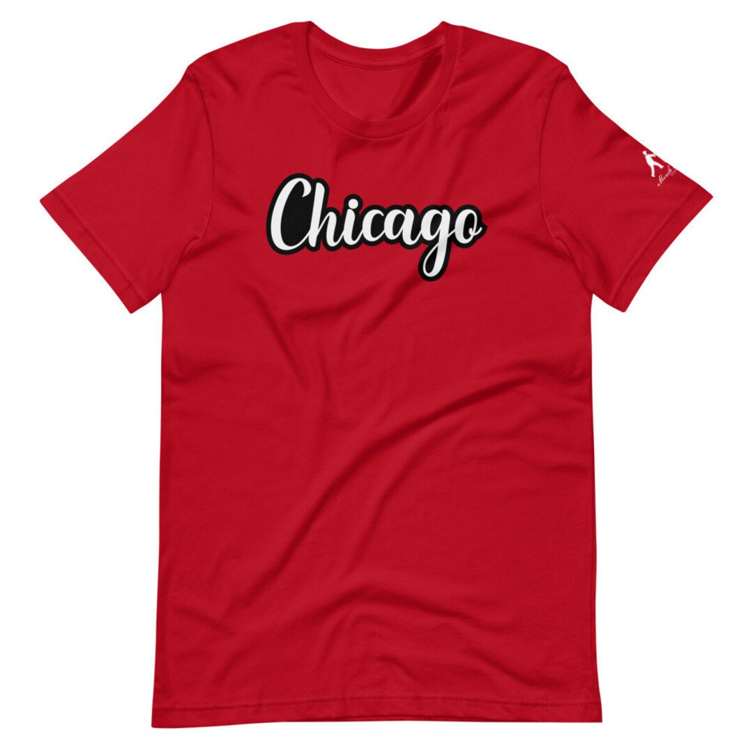 Chicago Cursive Text Short-sleeve Unisex T-shirt - Etsy