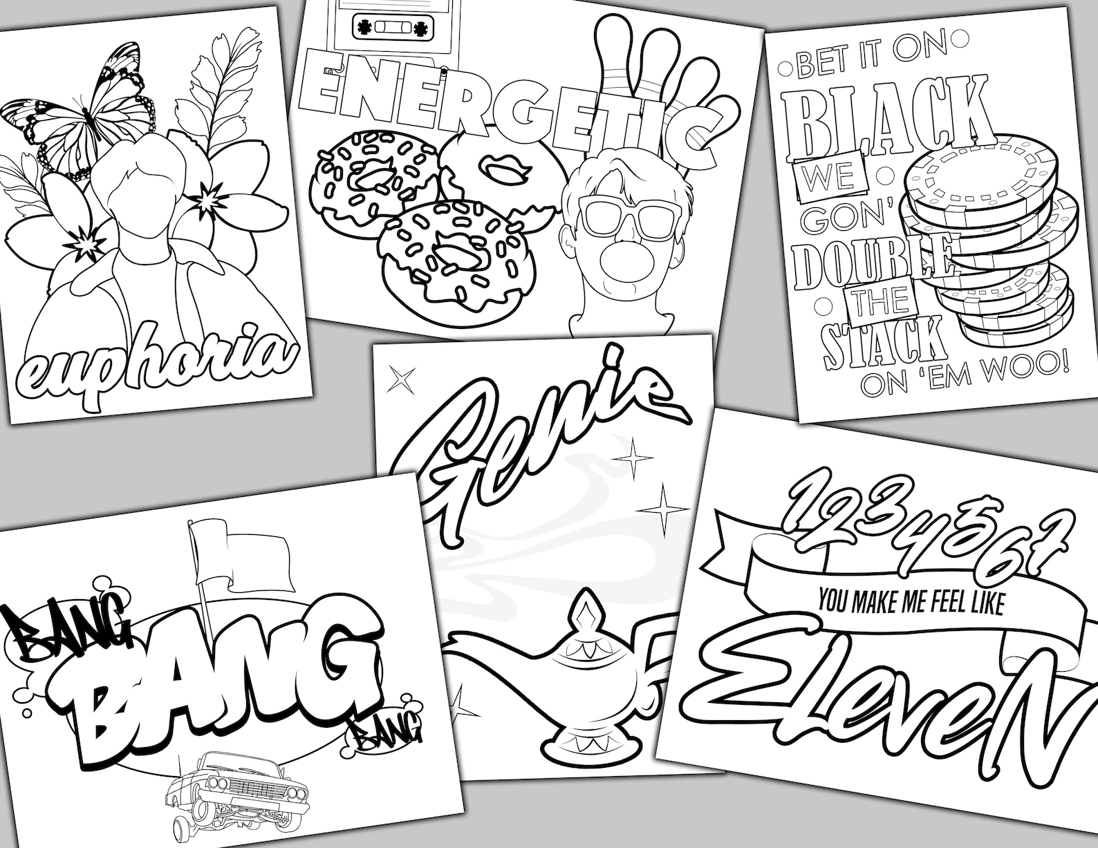 KPOP Coloring Pages #1 (digital Copy) - Etsy