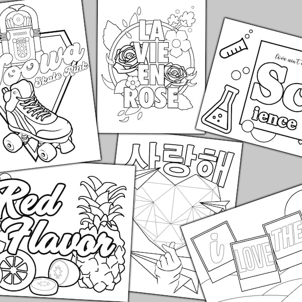 Copic Coloring Pages - Etsy