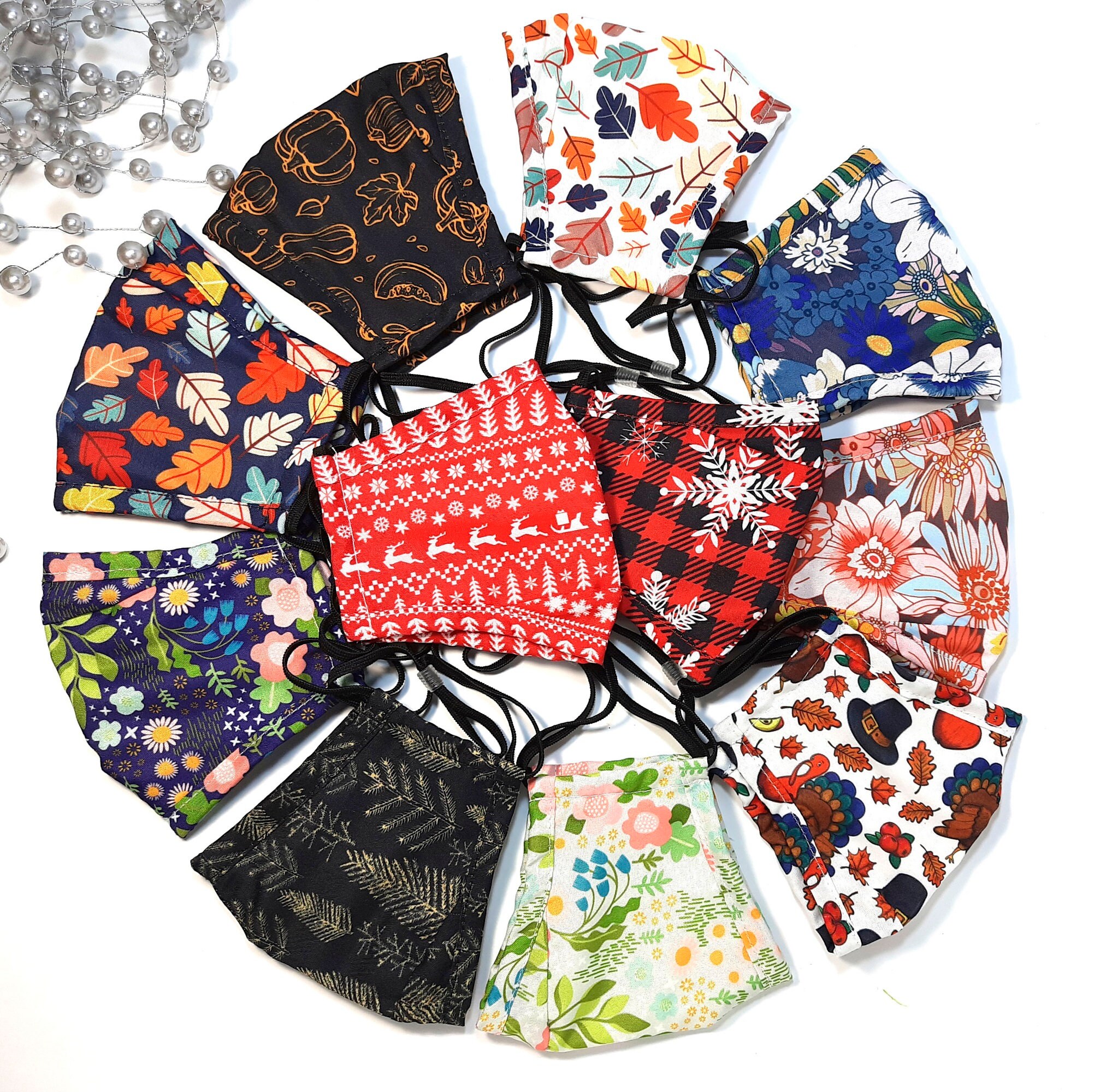 Face Mask With Filter Pocket and Nose Wire Reusable Washable - Etsy