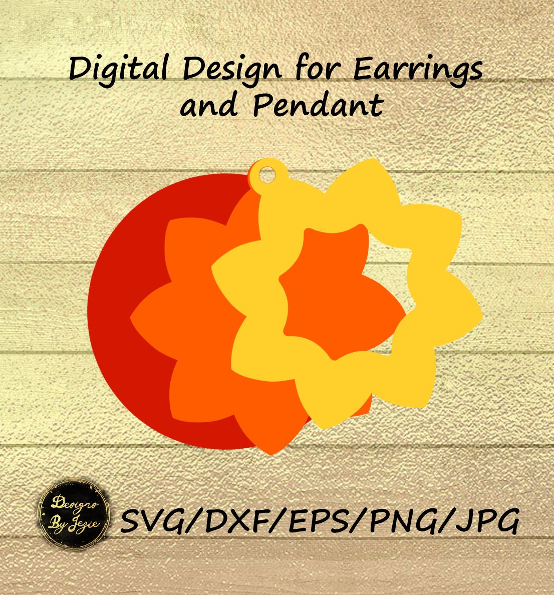 Rising Sun SVG for Earrings and Pendant Digital Template Faux - Etsy