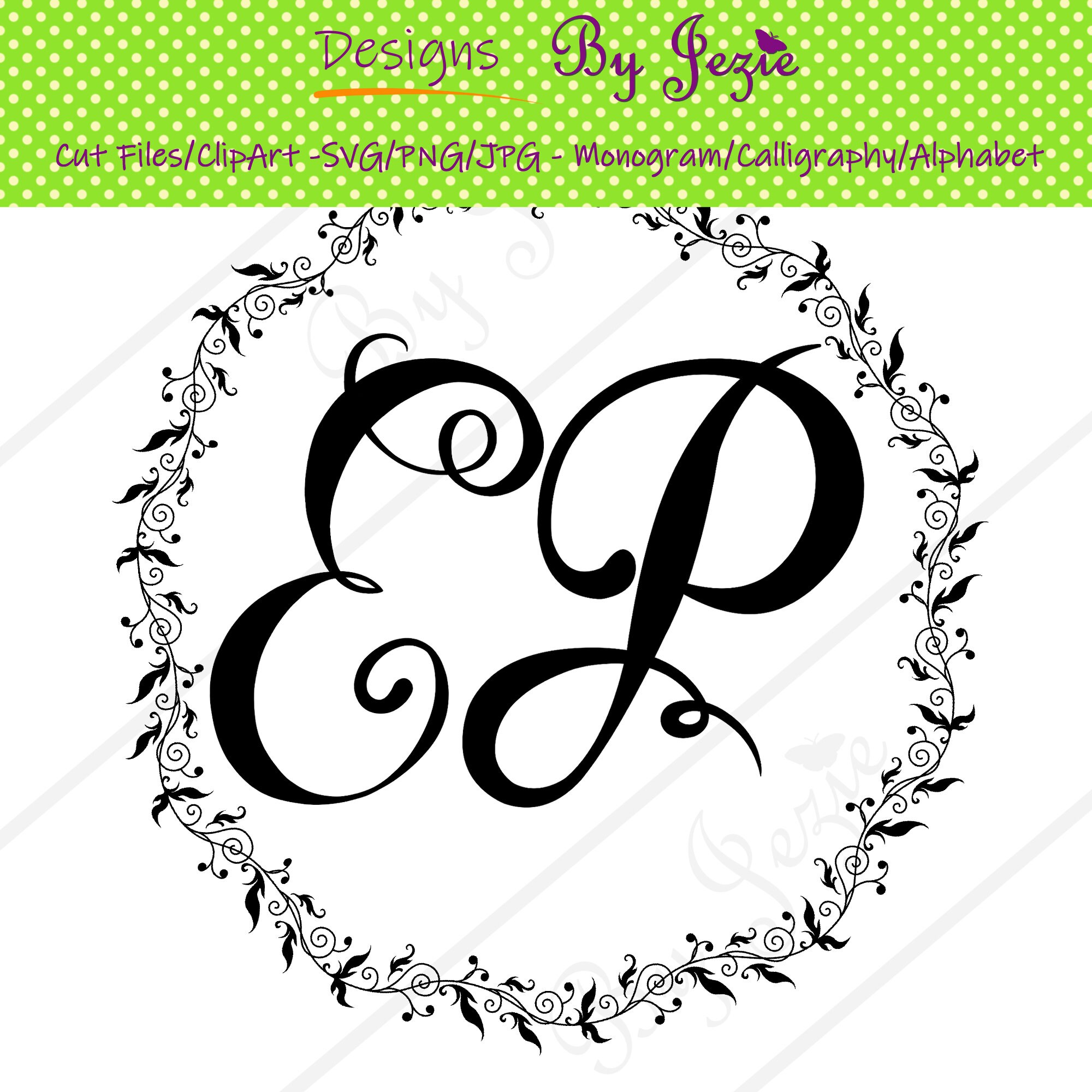 Calligraphy Alphabet Clipart Image