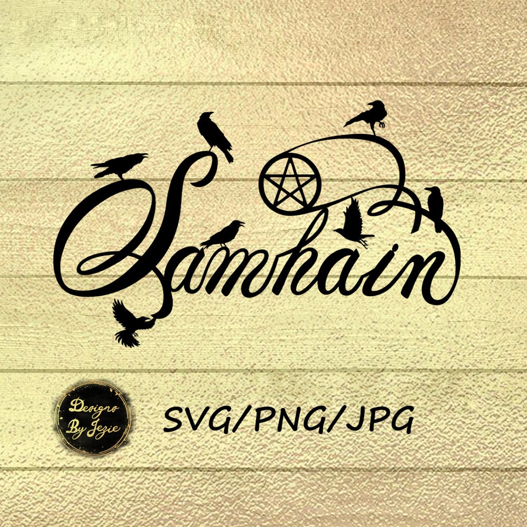 Samhain With Crows Svg, Halloween, Seven Crows, Machine Cutting ...