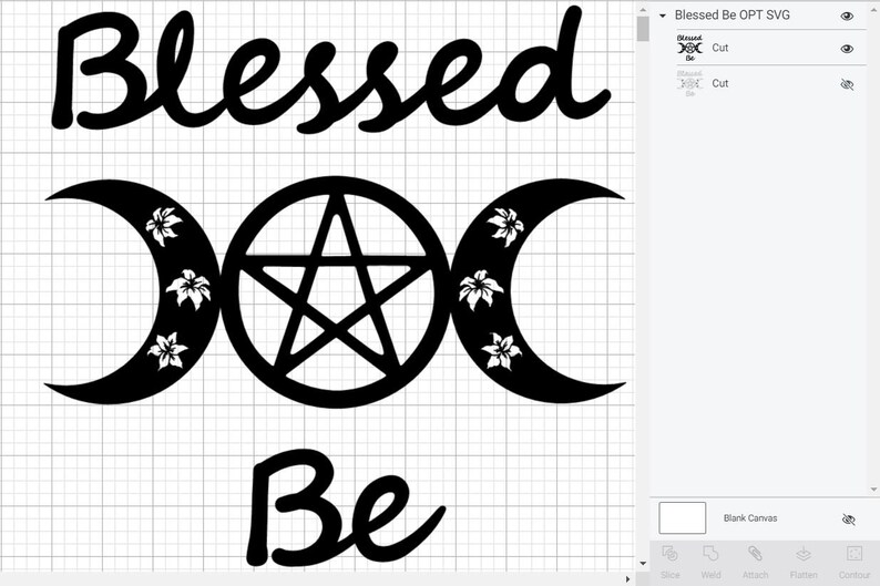 Triple Moon Goddess SVG – Pagan Wiccan Blessed Be, Pentacle Cutting ...