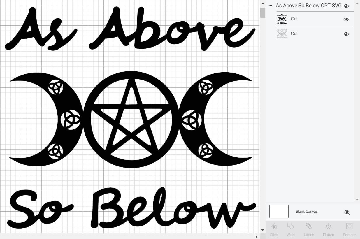 Cut Files/clipart SVG/PNG/JPG Pagan Wiccan as Above so Below, Triple ...