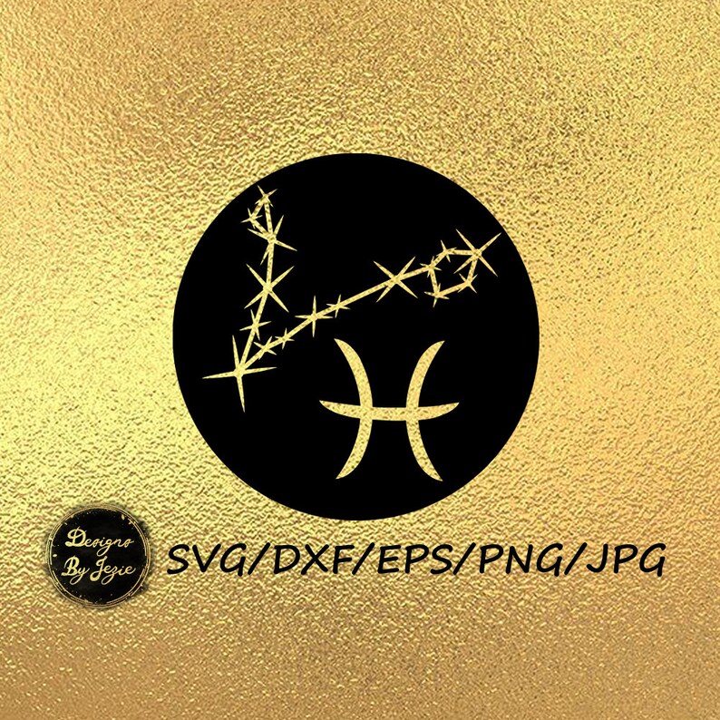 Pisces Star Sign Constellation SVG, Vector Cut File (digital Download ...