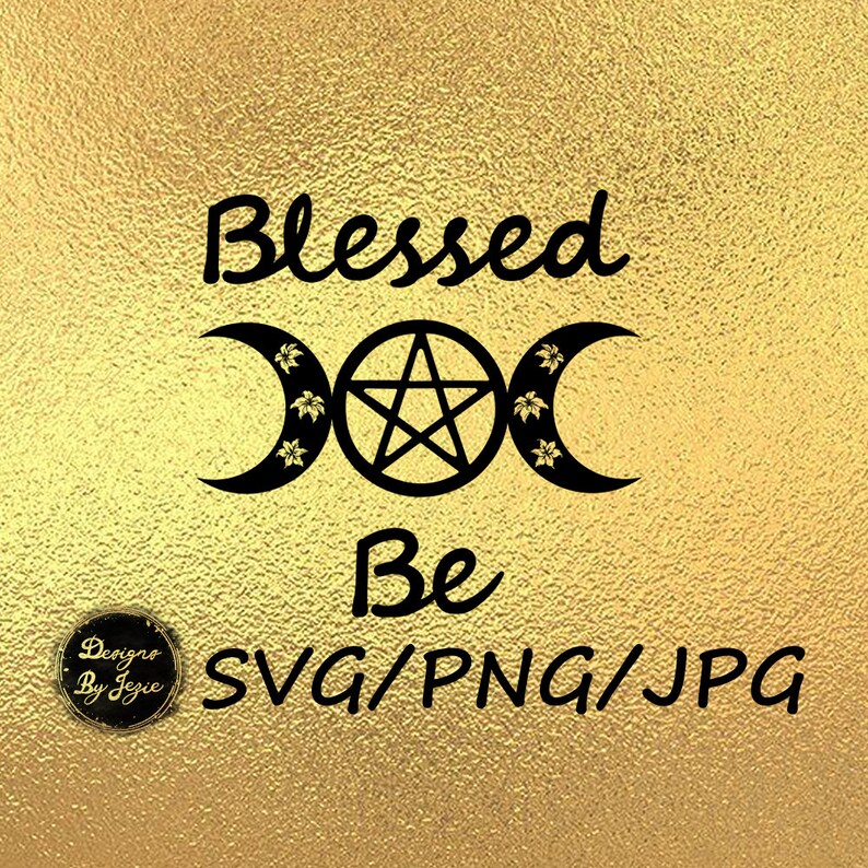 Triple Moon Goddess SVG – Pagan Wiccan Blessed Be, Pentacle Cutting ...
