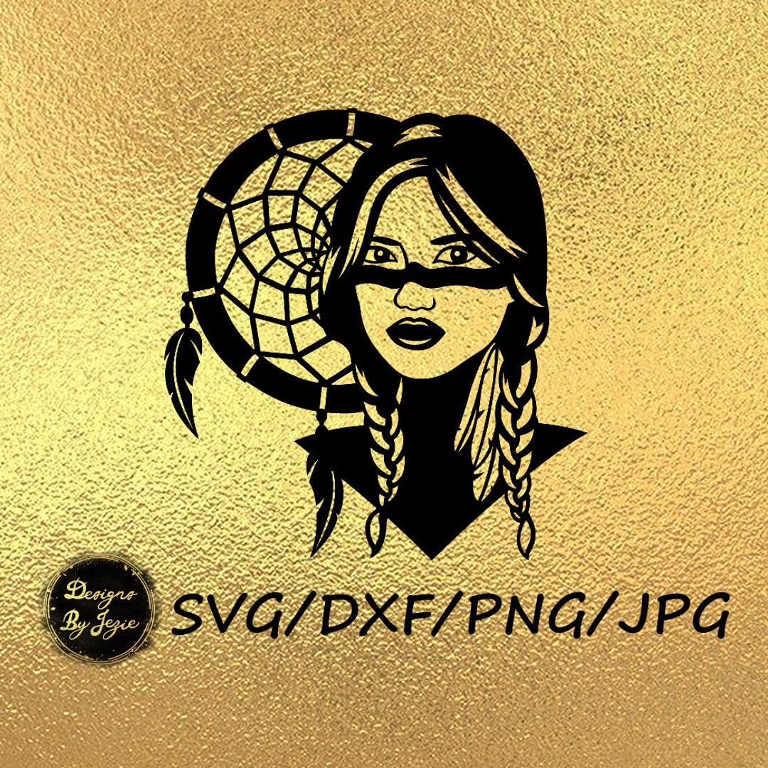 Native American Woman Svg, Indian Princess Svg, Dream Catcher, Paper ...