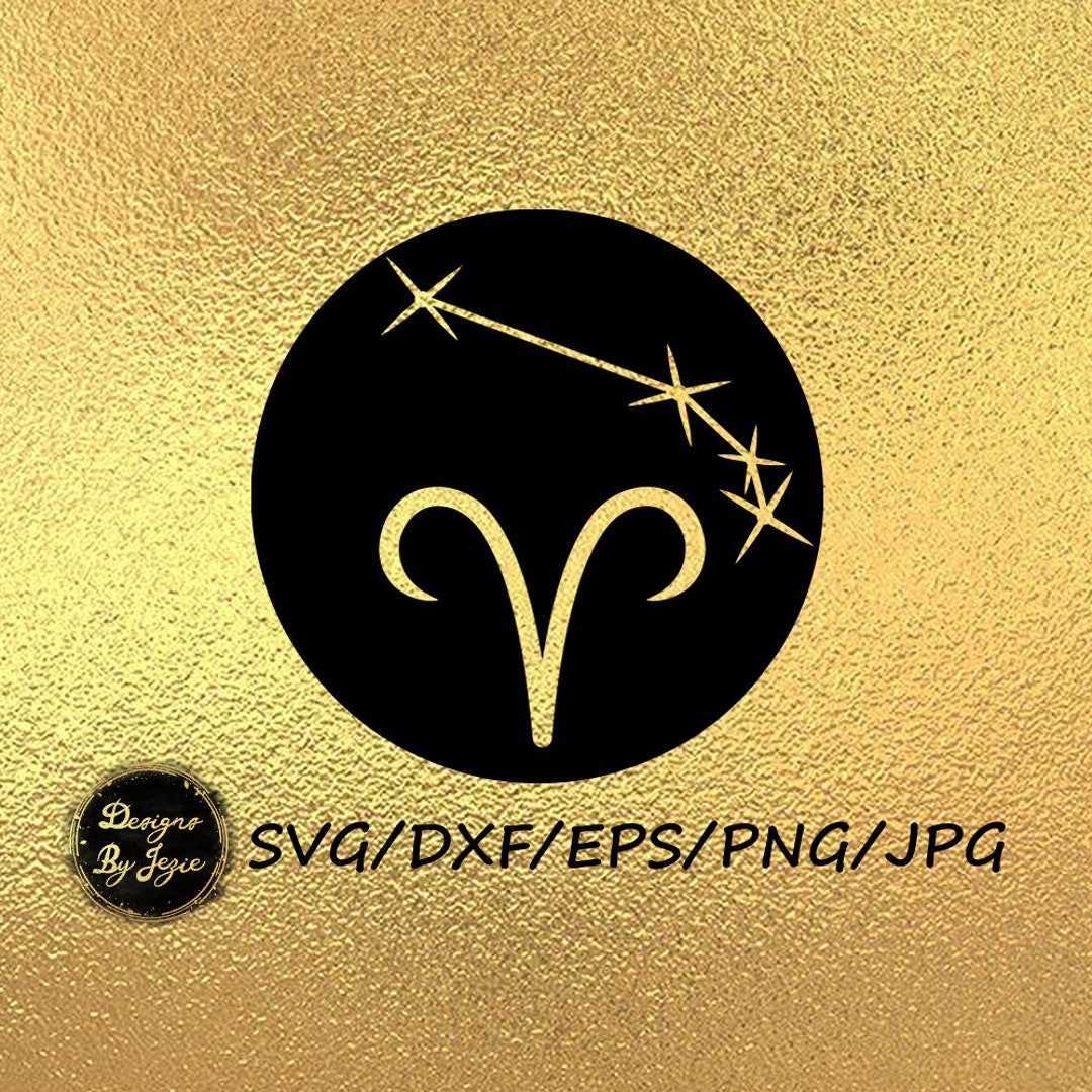 Aries Star Sign and Constellation, SVG Vector Cut File, DXF, EPS, Png ...