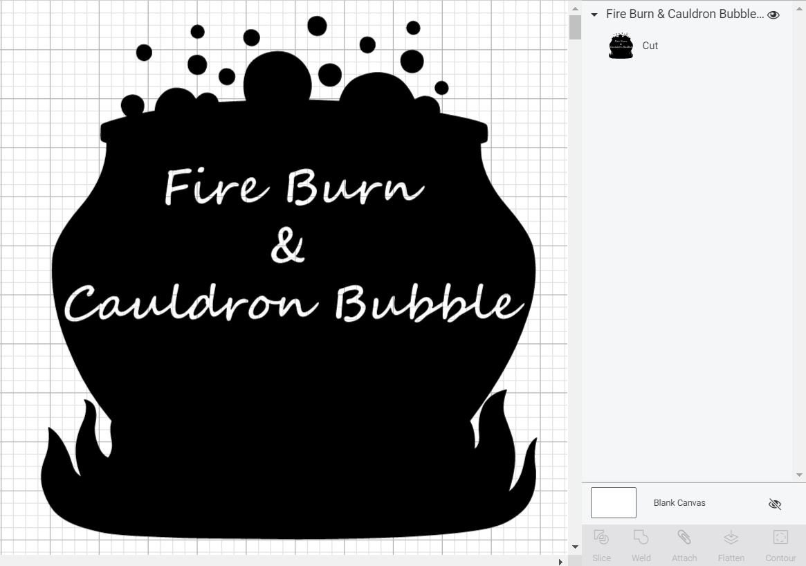 Fire Burn and Cauldron Bubble SVG Vector Cut File Cauldron | Etsy