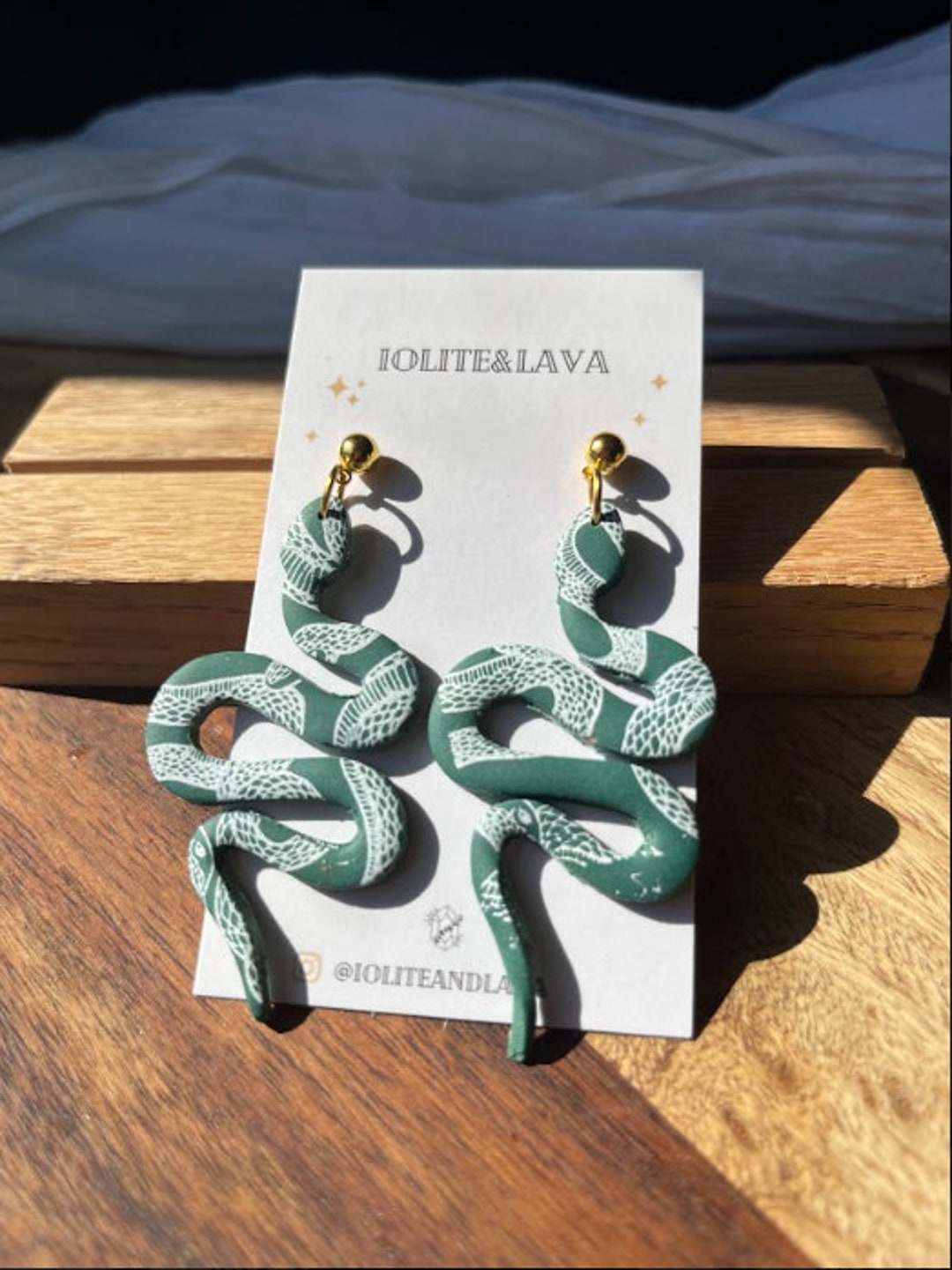 Snake Earrings Clay, Polymer Clay Snake Earrings, Boho Snake Earrings ...