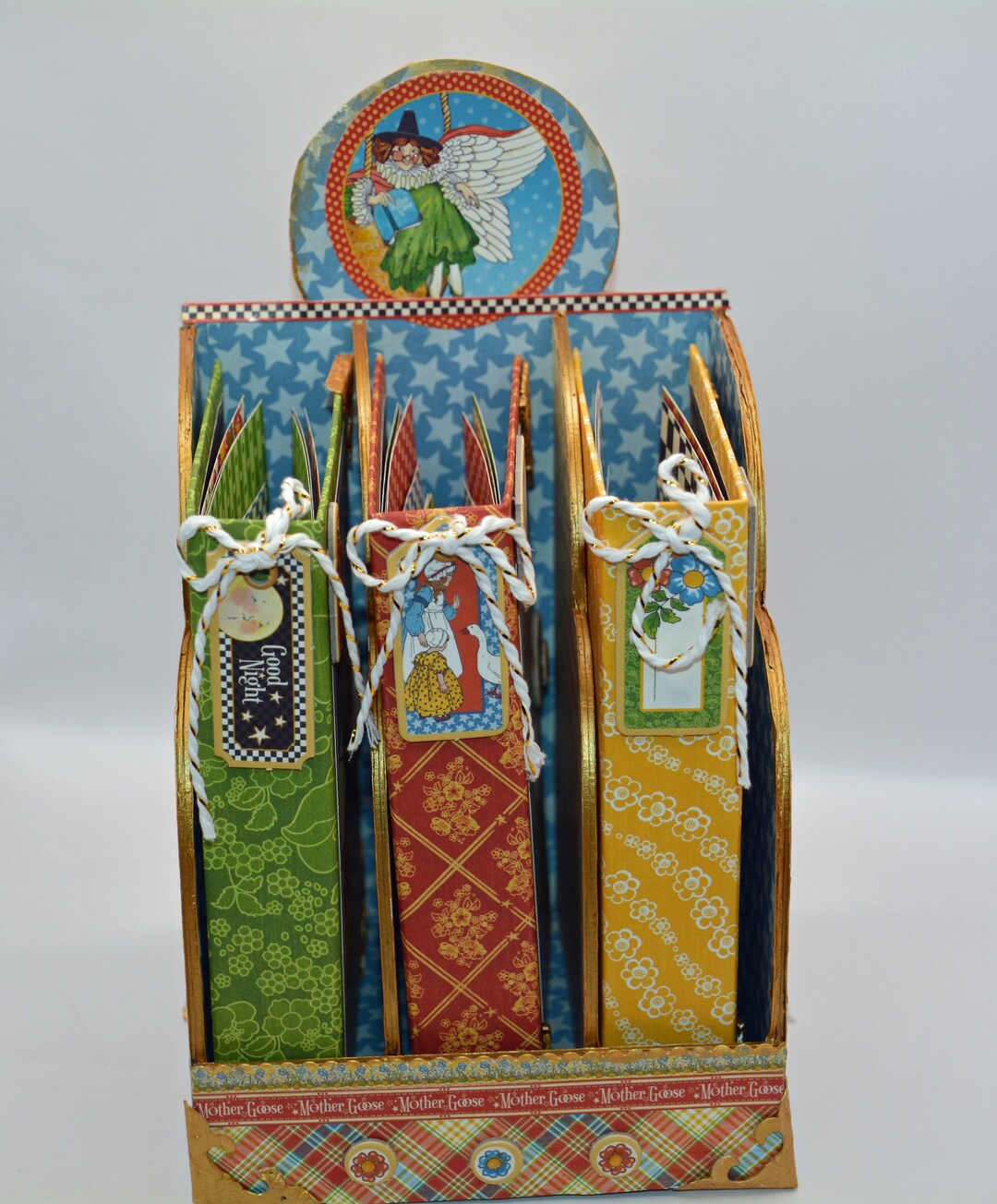 Mother Goose Bookcase & Brag Book Set - Etsy