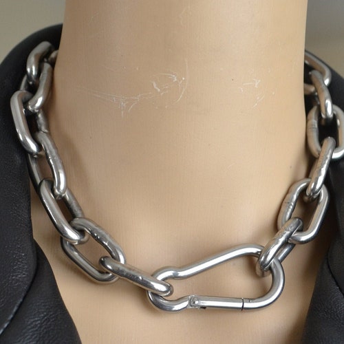LOCKED PSYCHO_CHOKER Very Chunky Choker Chain Heavy Shiny | Etsy