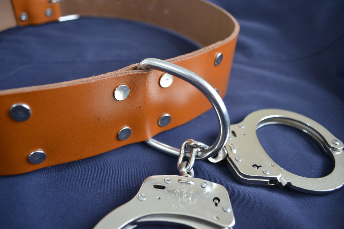 Handcuff Belt 2 Inch Wide BDSM Prisoner Jail Leather Bondage - Etsy